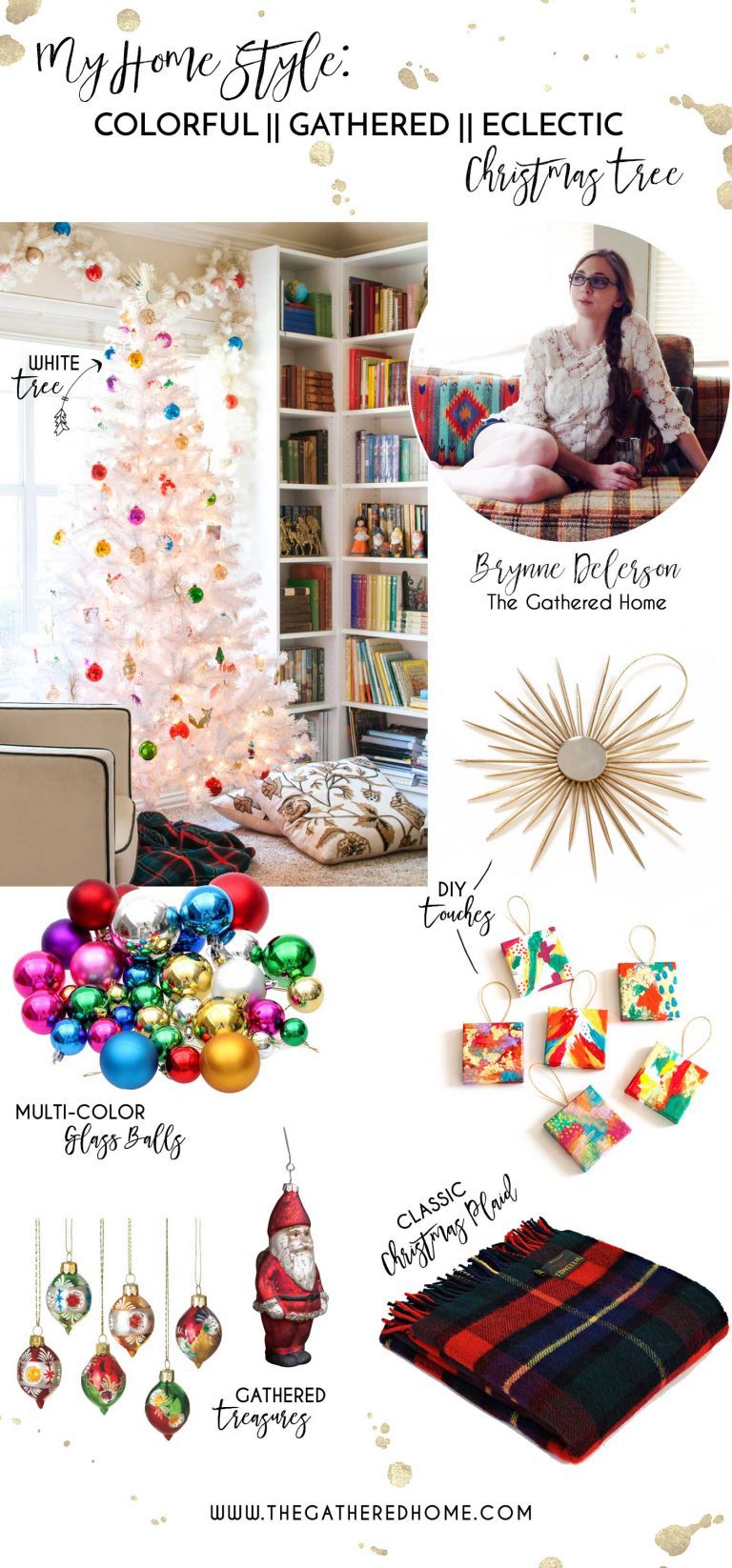 My Home Style: Colorful Gathered Eclectic Christmas Tree - The Gathered ...